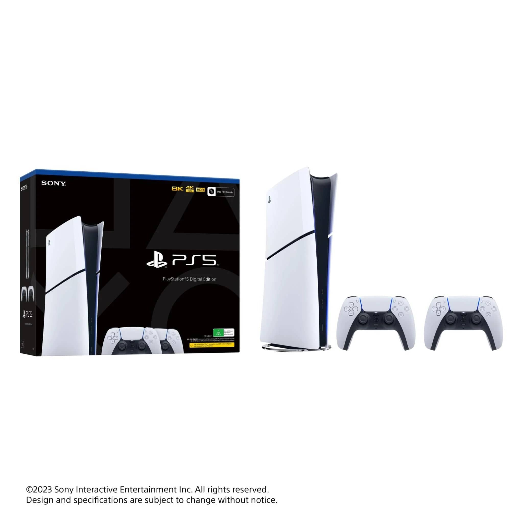 Sony PS5 PlayStation 5 Slim Digital Console Two DualSense™ Wireless Co